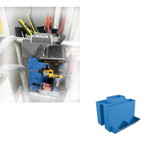 商品名:  Scissor Lift Tool Holder Compatible with Genie JLG Skyjack Snorkel - Side Rail Mount Organizer with Magnetic Tool ...