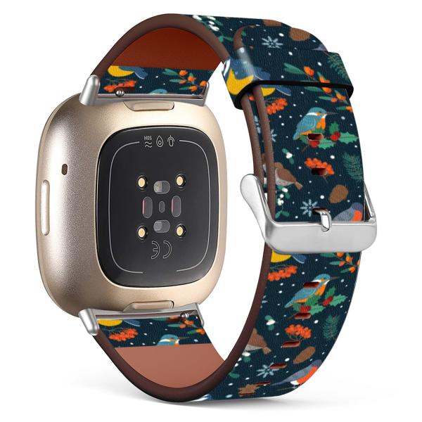 商品名:  Mingdao Compatible with Fitbit Versa 4 / Versa 3 / Sense 2 / Sense Stylish PU Leather Band Replacement Strap, Wint...