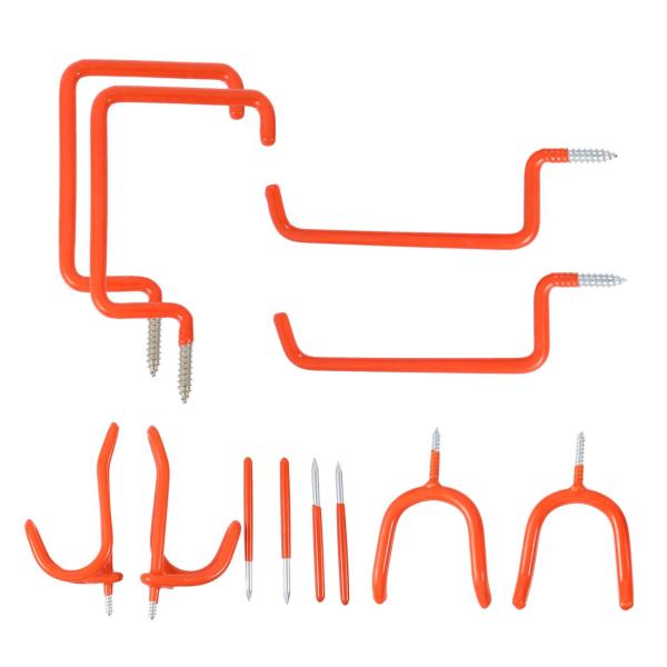 商品名:  ORFOFE 12Pcs Screw Storage Hooks with Protective Covers Heavy Duty Steel Garage Tool Holders for Wall and Ceiling ...