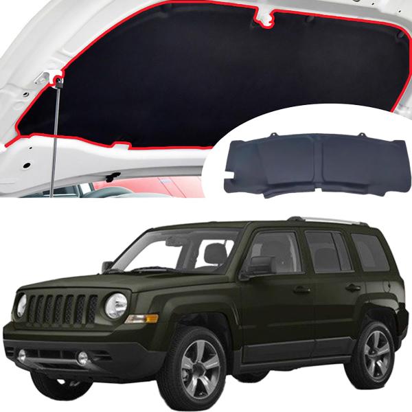 商品名:  Car Hood Engine Insulation Pad for Jeep Patriot 2011-2017,Flame-Resistant Sound Deadening Mat Mats Cotton Front Ho...