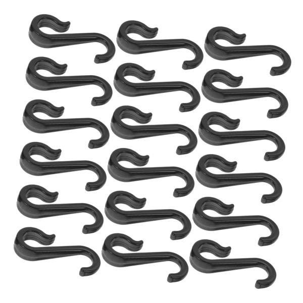 商品名:  DOITOOL 100pcs Flat S Shape Plastic Hooks Black No-Drill Utility Hanging Hooks for Curtain and Ceiling Tracks Kitc...