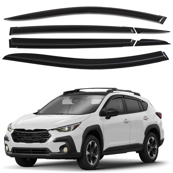 商品名:  Window Deflectors Smoke Tinted Tape-On Side Window Vent Visor Deflectors Rain Guards Compatible with Subaru XV Cro...