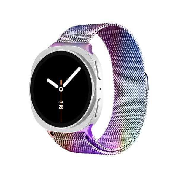 商品名: Milaneseバンド Samsung Galaxy Watch 8用バンド 40mm 44mm/8 クラシック 46mm レディース メンズ ステンレススチール メタル メッシュ ループ 磁気ストラップ Correa 交換用リス...