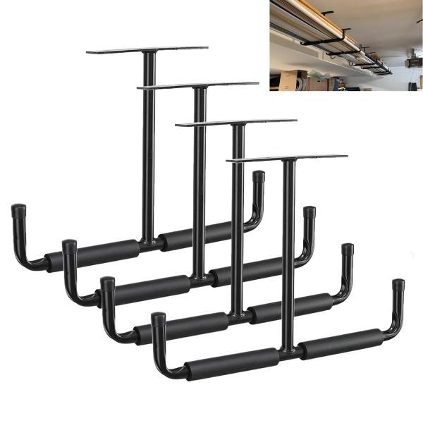 商品名: shouldbuy ガレージ天井マウントストレージフック 高耐久 オーバーヘッドストレージラック 木材/フィソンロッド/パイプ/はしごに吊り下げ (4パック) shouldbuy Garage Ceiling Mount Stor...