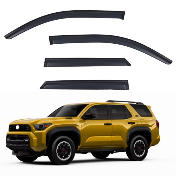 商品名:  YCLizz Window Visors Rain Guards Compatible with Toyota 4Runner 2025 2026, Out-Channel Side Window Wind Deflectors...