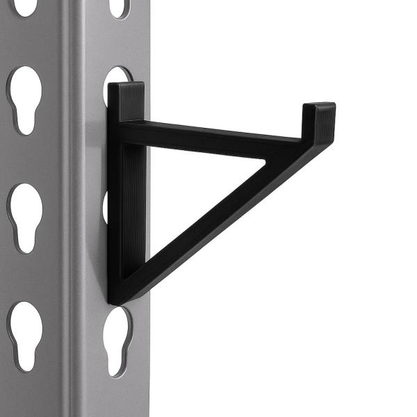 商品名: ガレージストレージユーティリティフック(4個パック) ? キーホールシェルフフックは標準的なボルトレスアップライトに適合 ? ワークショップや棚の強力な整理 (ブラック) Garage Storage Utility Hooks ...