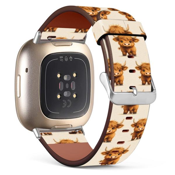 商品名:  Mingdao Compatible with Fitbit Versa 4 / Versa 3 / Sense 2 / Sense Stylish PU Leather Band Replacement Strap, High...