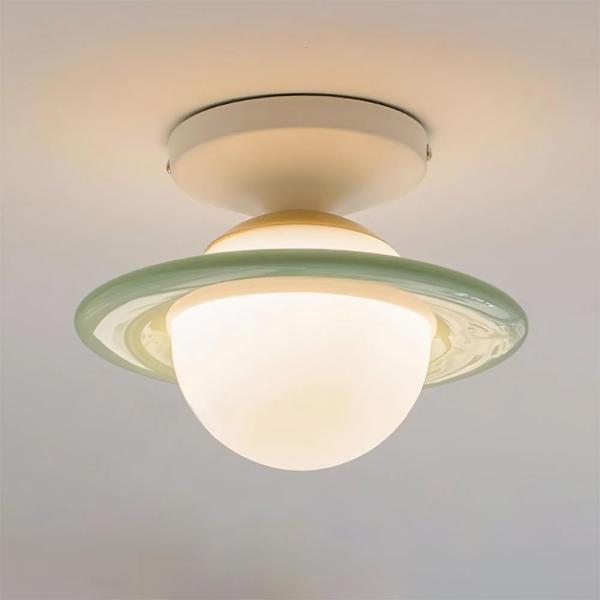 商品名:  XYHAZCSM Green Ceiling Light Globe Semi Flush Mount Ceiling Lamp, Mid Century Modern Light Fixture Ceiling, Planet...