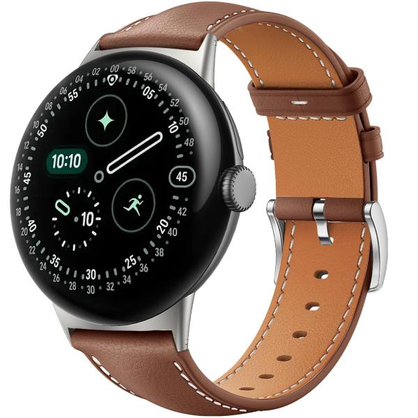商品名: Miimall (ミイモール) レザーバンド Google Pixel Watch 4/3 45mm用 男女兼用 クイックリリース式 ソフト本革ストラップ 交換用リストバンド 調節可能なブレスレット Pixel Watch 4/3...