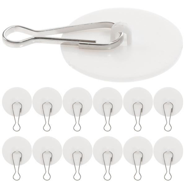 商品名:  OSOLADY 50pcs Adhesive Ceiling Hooks 3Cm White Sticky Hanging Hooks with Rings for Home Storage and Decoration Sel...