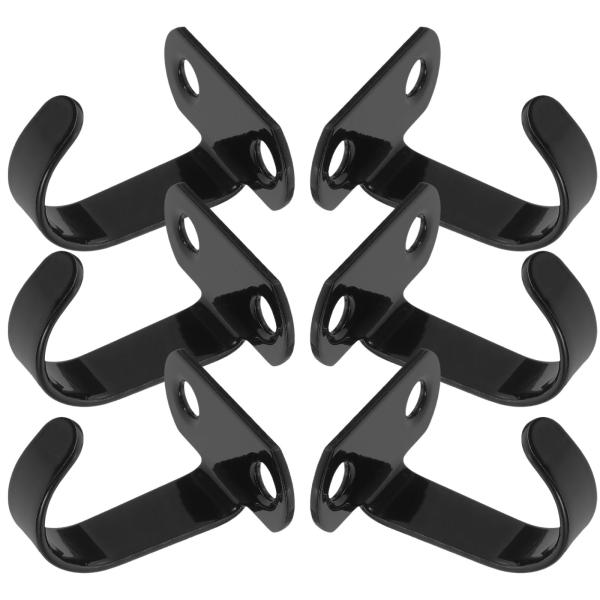 商品名:  NULYLU 6Pcs Black Iron Screw-On Ceiling Hooks Heavy Duty Hanging Hooks for Kitchen Cabinet Bathroom Plant Hanger S...