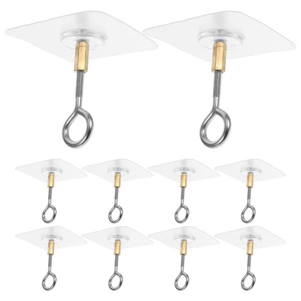 商品名:  QUMIIRITY Adhesive Ceiling Hooks Heavy Duty No-Drill Strong Sticky Hooks for Hanging Plants Towels Kitchen Bathroo...
