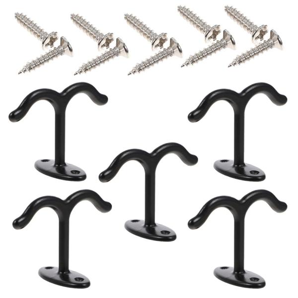 商品名:  SEWACC Zinc Alloy Double Prong Ceiling Hooks for Coat and Hat Hanging, Black Metal Closet and Kitchen Storage Hook...