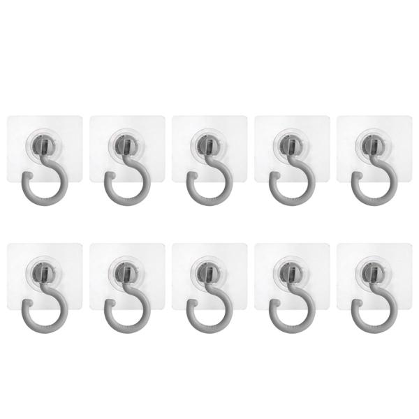 商品名:  BESPORTBLE Rotatable Self-Adhesive Hooks 10Pcs Strong Sticky Wall Hooks Multi-Functional Ceiling Coat Hangers for ...