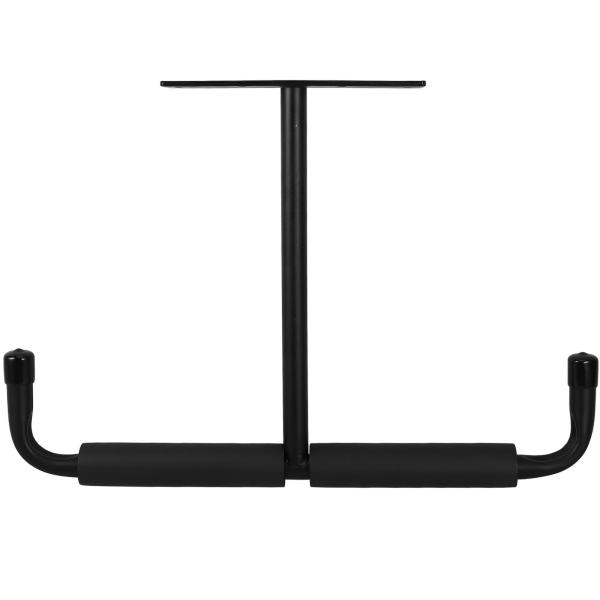商品名:  Luxshiny Ceiling Mounted Garage Storage Rack with Double-sided T-shaped Hooks, Heavy Duty Iron Rod Holder for Fish...