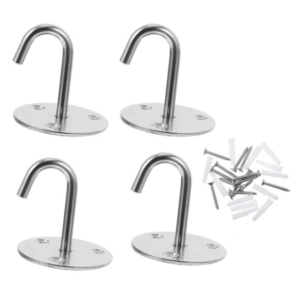 商品名:  DECORNIJIA Stainless Steel Ceiling Hanging Hook Set 4pcs Small Round Hooks with Accessories Heavy Duty Wall Mount ...