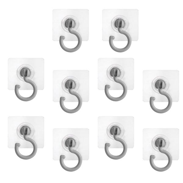 商品名:  LALAFINA 10pcs Multifunctional Rotatable Self-Adhesive Hooks Strong Sticky Ceiling Hooks for Home Wall Hanging Coa...