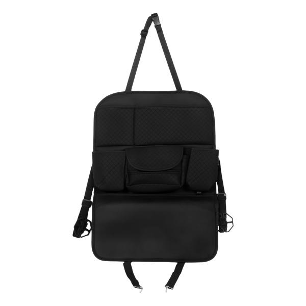 商品名:  ZUNOXAZ PU Leather Car SeatBack Organizer - Multi-Compartment with Hanging Hooks Cup Holder Tissue Box Cover - Bla...