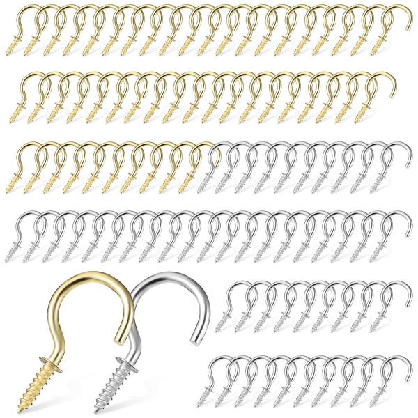 商品名:  Wakauto Metal Screw Ceiling Hooks 1-inch Small Screw Mug Hooks for Kitchen and Home Storage 100pcs Set for Indoor ...