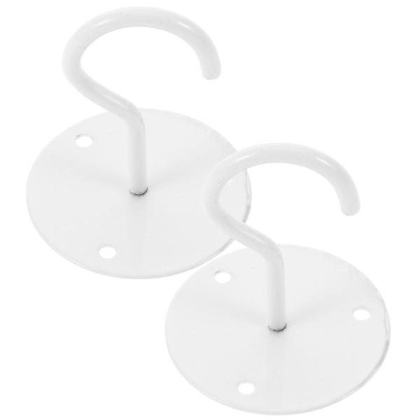 商品名:  KALLORY 2pcs Ceiling Fan Hooks and Hanging Plants Hooks 65mm White Iron Overhead for Indoor Ceiling Storage and Ha...