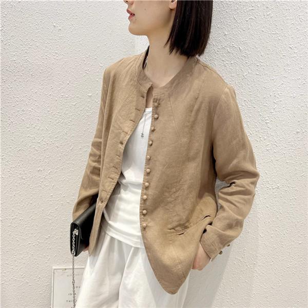 商品コード：「yl18959」素材 コットン，麻           サイズ（CM)             M 総丈63cm，バスト102cm ，袖丈53cm，肩幅39cm     L 総丈64cm，バスト106cm ，袖丈54cm，肩幅...