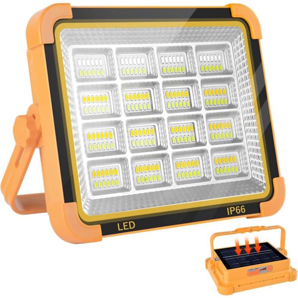 投光器 LED 作業灯 充電式 ワークライト 10000mAH 大容量 作業灯 懐中電灯 15000LM 超高輝度 5つ点灯モード ソーラー充電/Type-c充電 ledライト 折り畳み式 屋外投光器便携式 無段階調光 アウトドア キャンプ...
