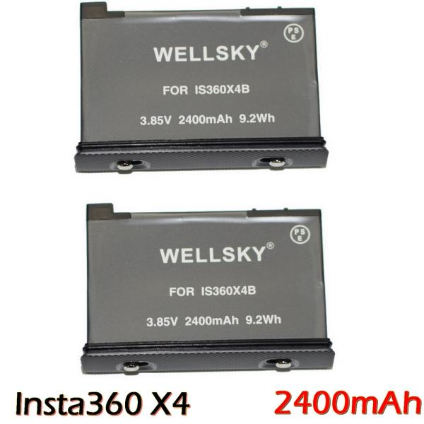 互換可能バッテリー：  Insta360 X4 用 バッテリー  電圧 ： 3.85V    容量 ： 2400mAh  2個□対応機種 ： Insta360 X4□特徴●内蔵セル：グレードSセル使用●保護回路：本製品には過電流防止、過充電...