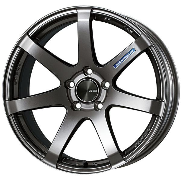 ■ ENKEI エンケイ PerformanceLine パフォーマンスライン PF07 アルミホイール 単品1本 16インチ  7J PCD100 4穴 スポーク スカイライン アウディ スポーツカー など ■カラー：Dark Silve...