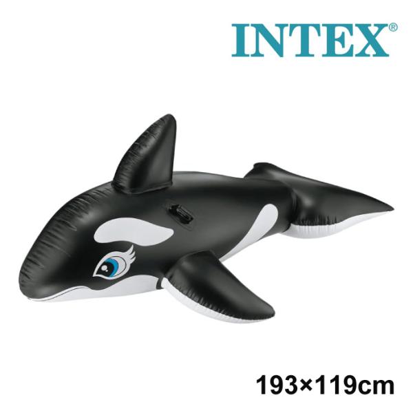 日本正規品 インテックス INTEX ホエールライドオン ブラック U-58561 フロート 海 プール 爆買