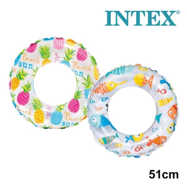 爆買 日本正規品 【ネコポス発送】インテックス INTEX ライブリープリントスイムリング U-59230 浮き輪 海 プール