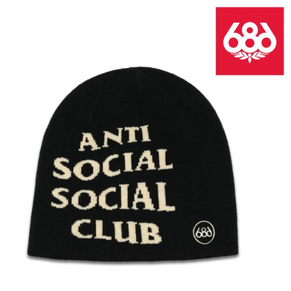 日本正規品 スノーボード ビーニー シックスエイトシックス 686 ASSC SKULLY BEANIE Assc Black メンズ レディース スキー 25-26 爆買