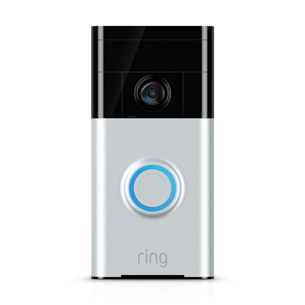 「商品情報」商品の説明Satin Nickel Finish, Ring Video Doorbell, Battery Operated, Wi-Fi Enabled, HD Video Doorbell, Enables Homeown...