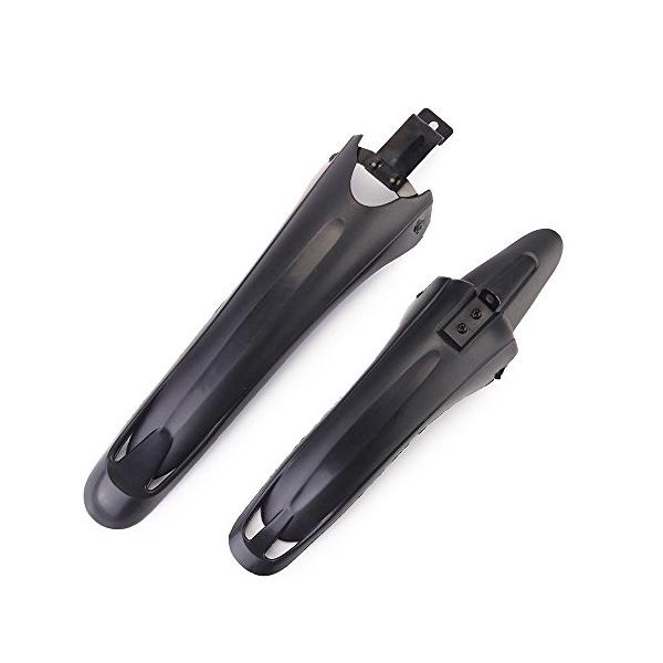 サイズ：前泥除け：35ＣＭ　後泥除け：38ＣＭ後泥よけは異なる自転車によると高さに調整してきる。取り付け金具やネジなどを付き、取り付けは便利です。ＰＰプラスチックを採用して、柔軟性が優れて、強度も高いです。黒いおしゃ★★商品保証について★★...