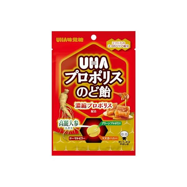内容量:52gミツバチがつくる巣を細菌・ウイルスから守るチカラ『濃縮プロポリス』配合のど飴原材料名:砂糖、水飴、はちみつ(ニュージーランド産マヌカハニー)、プロポリスエキス、エリスリトール、植物油脂、ローヤルゼリー、ハー★★商品保証について...