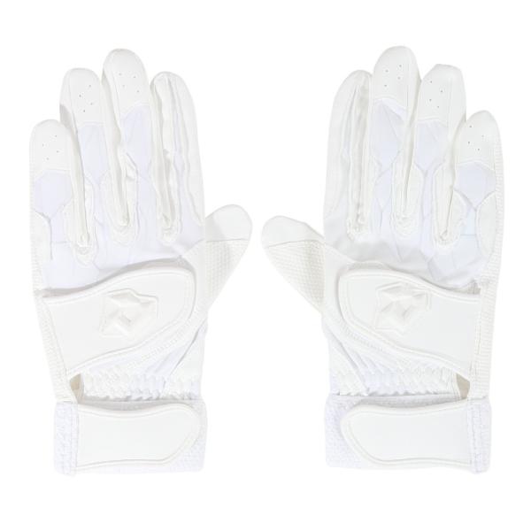 ●素材:【本体】合成皮革/ポリエステル<br>●インドネシア製<br>●メーカーカラー表記:ホワイト<br>●バッティング用グローブ<br>●一般用(両手用)<br>●サイズ:【S...