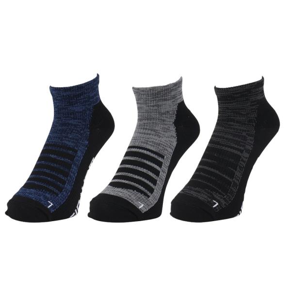 ●素材:ポリエステル/レーヨン/ポリウレタン<br>●中国製<br>●サイズ:【22.0cm】22.0cm〜25.0cm<br>●3足組<br>●LPサポート設計:左右編み分け設計でフィット感...