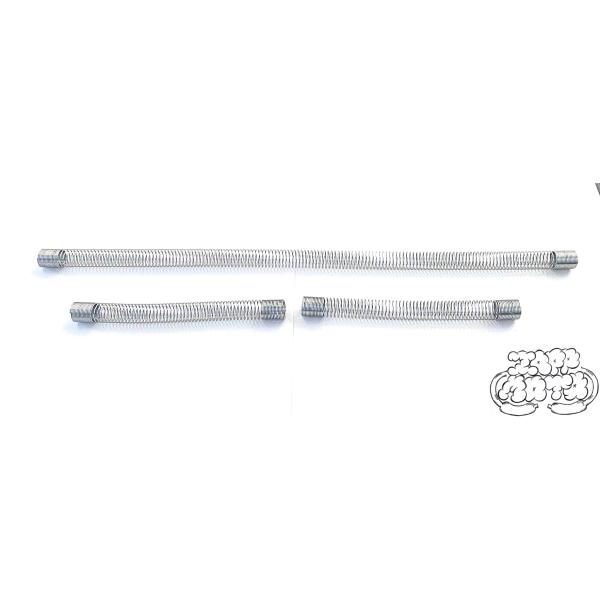 W1S 用の 燃料ホーススプリング セットです。材質：ステンレス製 メッキ仕上げ長さ：約320mm　　　約118mm×2内径：約10mm高品質な日本製です。