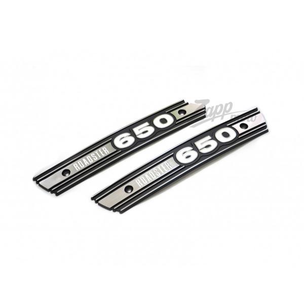 数量限定セール!! 通常価格￥15,000→セール価格￥11,800650RS W3 用の オイルタンク/サイドカバー エンブレム セット です。材質：アルミプレス押しの純正同等品です。純正部品番号：56018-155/156 こちらの相当...