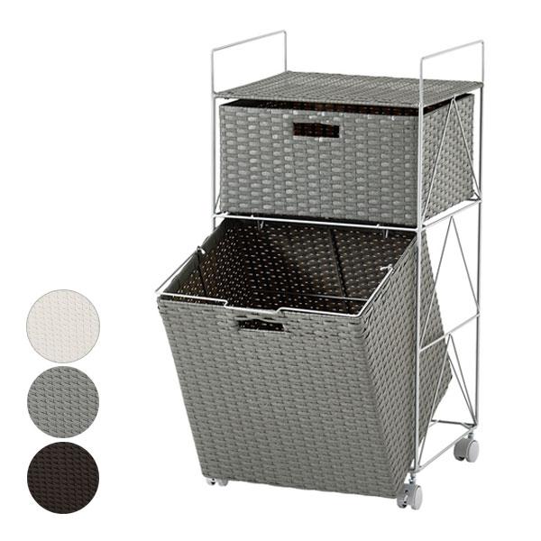 ■サイズ(cm)W40×D35×H80■カラーダークブラウングレーホワイト■材質フレーム：スチール、引出：ポリエチレン■仕様組立式キャスター付(注意事項)大型品配達の為一般的な配達と異なり、「北海道・沖縄・離島・その他配達不可地域」又は、「...