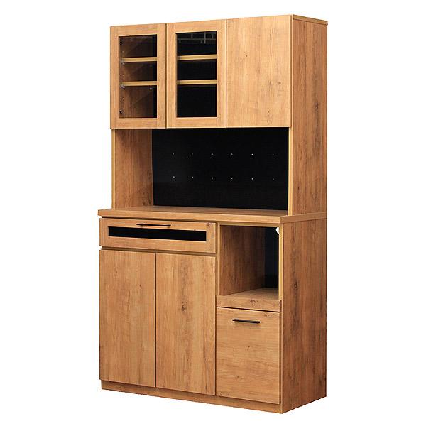 [サイズ(cm)]W104.4×D46.3×H182[仕様]■材質天板：べニア前板：強化紙化粧板本体：プリント化粧板ガラス：透明ガラス3mm■仕様コンセント付：1500W/2口(注意事項)大型品配達の為一般的な配達と異なり、「北海道・沖縄・...