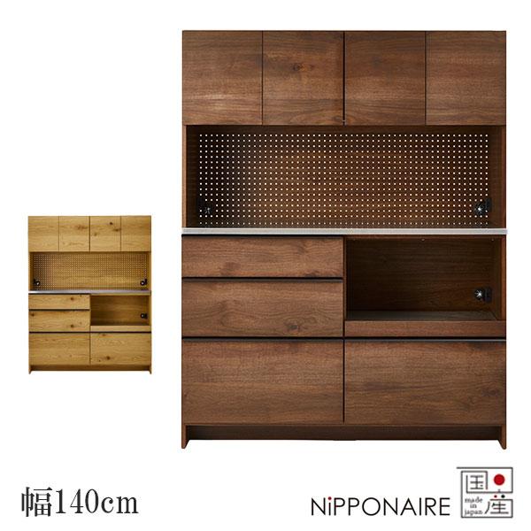 ■サイズ(cm)W140×D48×H180■カラーWN（ウォールナット節有）OAK（オーク節有）■仕様・材質□材質[WN]前板：ウォールナット節有突板本体：WN色プリント[OAK]前板：ホワイトオーク節有突板本体：OAK色プリント[共通]カ...