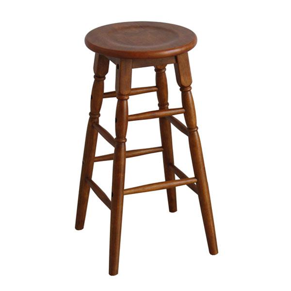 ■サイズ(cm)W32×D32×H60、 座面Φ29■材質・仕様天然木(ラバーウッド材)ラッカー塗装商品重量：2.8kg組立仕様：組立品耐荷重：座面 80kg脚のデザインがポイントのハイスツール。ちょっとした飾り台のように使ってもおしゃれで...