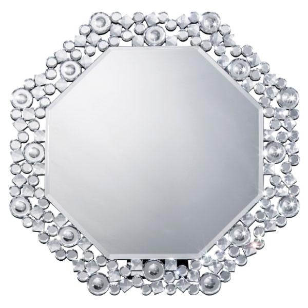 ■サイズ(cm) W51.5×H51.5×厚さ2.5 ミラー部分:直径 約38.5  ■材質 商品重量：約3.3kg 4mm厚ミラー（面取り） 中質繊維板 ■仕様 卓上・壁掛けの2way仕様 スタンド付 壁掛け可 裏面塗装   (注意事項)...