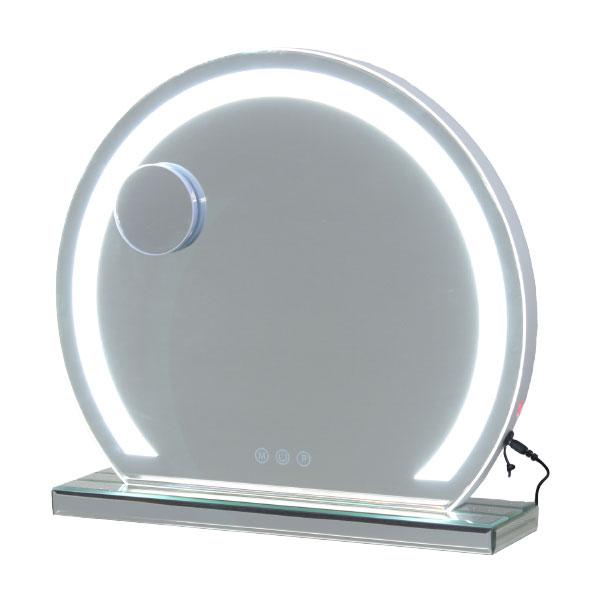 ■サイズ(cm) W49×D12×H45.5 ミニミラー：直径 約8.5 ■材質 4mm厚ミラー中質繊維板 ■仕様 ミニミラー（3倍拡大鏡） USB 充電ポート（Type-A)付 調色ボタン 3段階調節  電圧=AC100V 周波数＝50H...