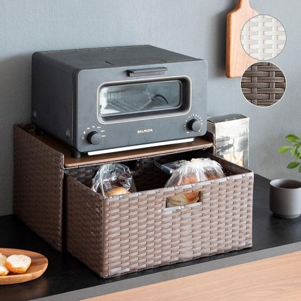 ■サイズ(cm)W41×D30×H24■カラーアイボリーダークブラウン■材質・仕様ポリエチレンスチール（粉体塗装）MDF（ラッカー塗装）耐荷重：天板7kg、引出し3kg完成品(注意事項)大型品配達の為一般的な配達と異なり、「北海道・沖縄・離...