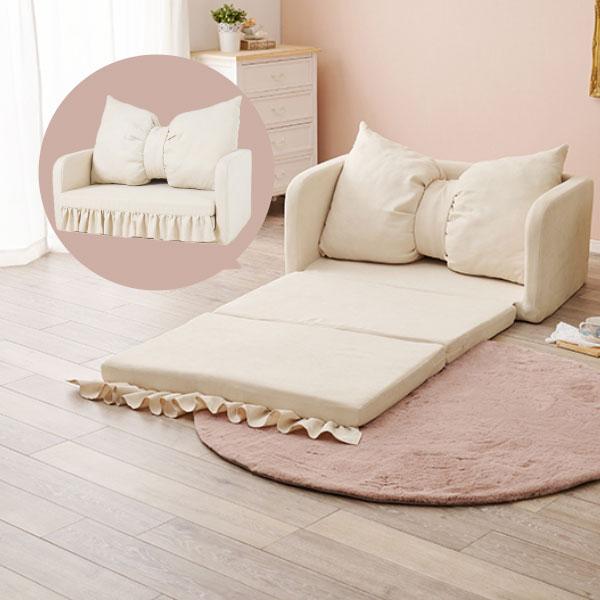 ■サイズ(cm) W110×D70/200×H80(47) 座面高 25/8  ■カラー アイボリー  ■材質 フレーム:スチール、張地:ポリエステル 中材:ウレタンフォーム ■仕様 完成品（組立不要） (注意事項)大型品配達の為一般的な配...