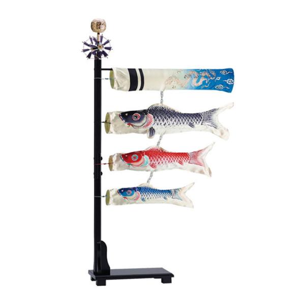 ■セット内容吹き流し　0.6m黒鯉　0.6m赤鯉　0.5m青鯉　0.4m矢車　12cmポール　0.85m固定スタンド横棒　0.62m高さ　108cm風船2組※名前入れは別料金になります。　★節句商品は在庫状況が大きく変動するため、ご注文後に...