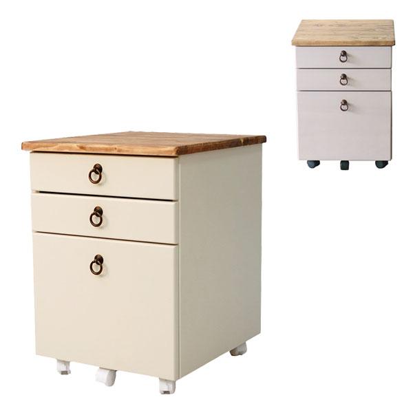 ■サイズ(cm)本体：W42×D46×H57上段の引出し内寸：W31×D37.5×H4下段の引出し内寸：W31×D37.5×H18.5■カラーホワイトグレー■材質・仕様天然木(パイン材)オイル塗装/水性アクリル塗装仕切り板2枚あり商品重量：...