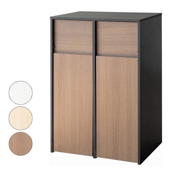 ■サイズ(cm)W60.5×D43×H90■カラーホワイトナチュラルブラウン■材質・仕様合成樹脂化粧繊維板プリント紙化粧繊維板天板耐荷重：20kg対応ポリ袋：45L組立式（約60分）ゴミ箱に見えないスタイリッシュなデザインでお部屋に溶け込む...