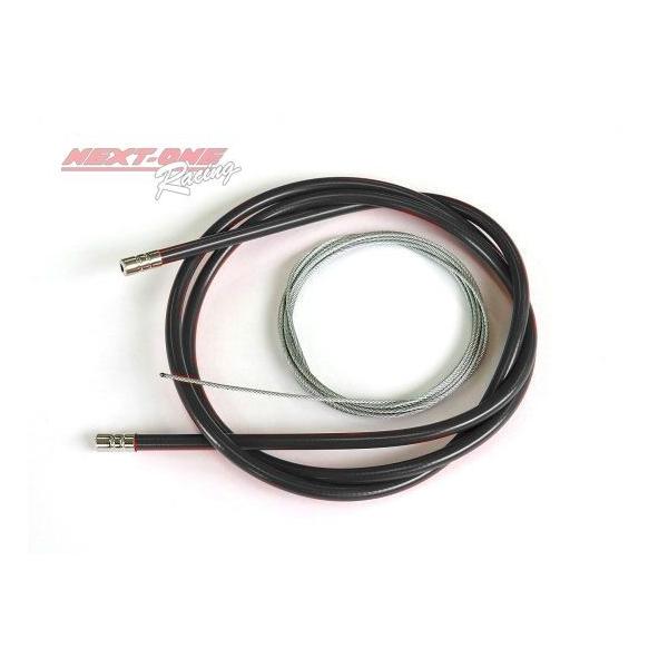 アクセルワイヤー（1本）レーシングカートやスポーツカート用のアクセルワイヤーです。アウターの内側に樹脂ライナーが入っていますので、曲げた状態でもワイヤーが軽くスムーズに動きます。・アクセルワイヤーインナー長さ　1,580mm・アウターチュー...